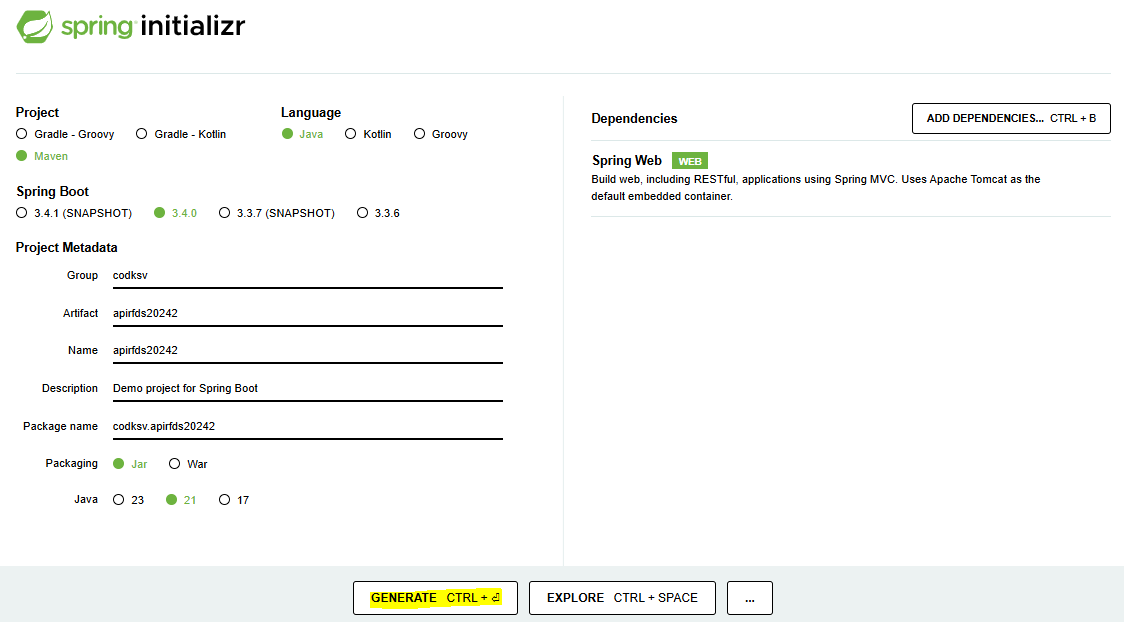 1.2 Creación de proyecto backend, frontend y preparación de entorno.